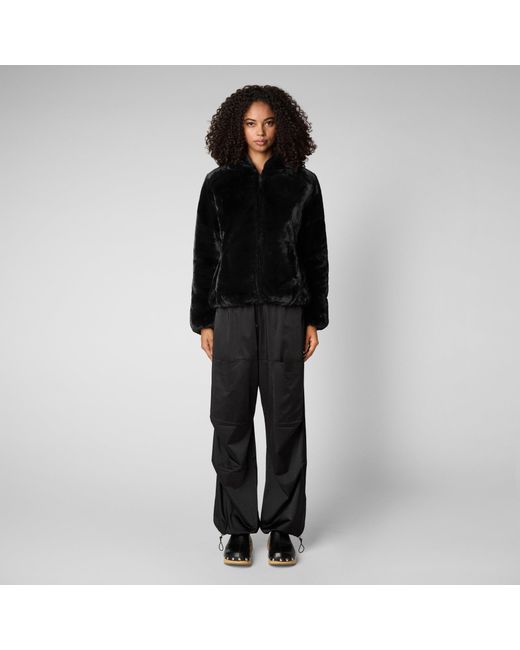 Save The Duck Women's Laila Reversible Hooded Jacket In Black | Lyst Save The Duck Women's Laila Reversible Hooded Jacket In Black | Lyst
