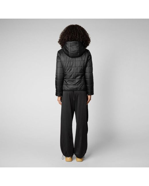 Save The Duck Women's Laila Reversible Hooded Jacket In Black | Lyst Save The Duck Women's Laila Reversible Hooded Jacket In Black | Lyst