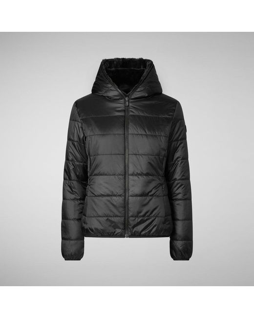 Save The Duck Women's Laila Reversible Hooded Jacket In Black | Lyst Save The Duck Women's Laila Reversible Hooded Jacket In Black | Lyst