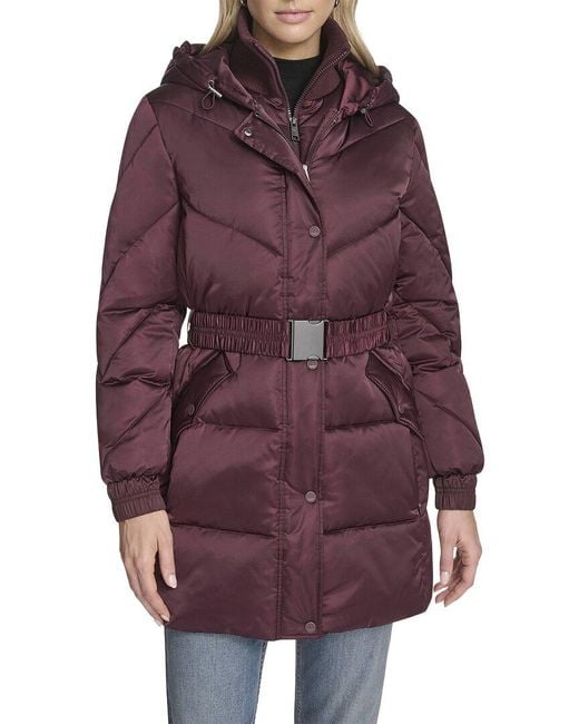 Andrew Marc Mallee Hooded Parka in Purple | Lyst UK
