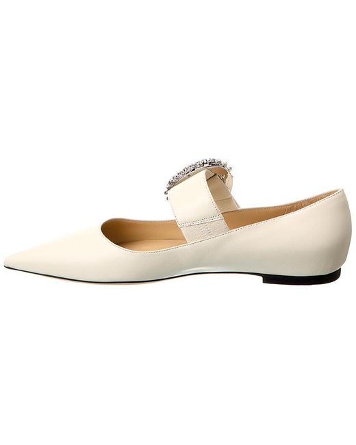 Jimmy Choo Melva Ballet Flat in White | Lyst