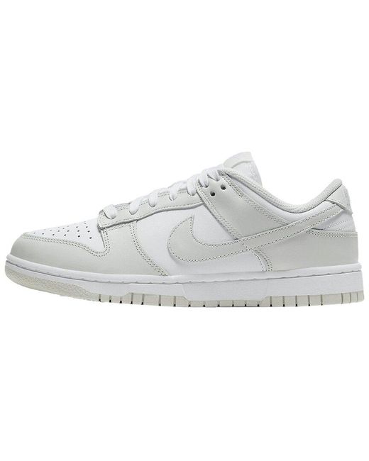 Nike Dunk Low Leather Sneaker in White | Lyst