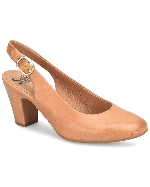 Söfft Lilly Leather Pump in Natural | Lyst