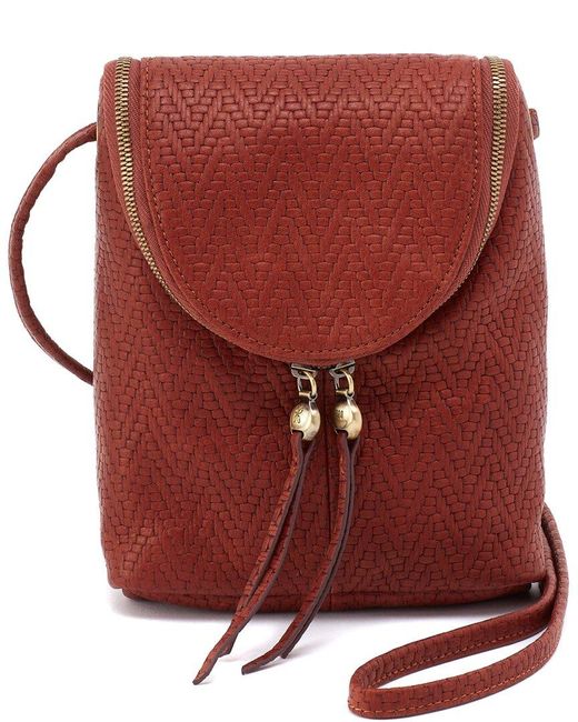 Hobo International Fern Leather Crossbody in Red | Lyst