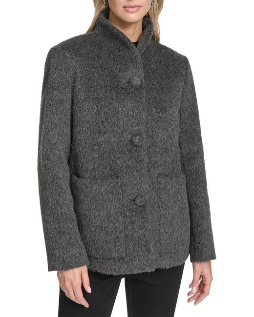 Andrew Marc Wool-blend Piper Jacket in Grey | Lyst UK