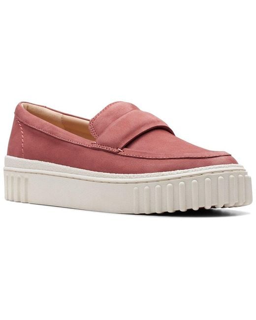 Clarks Mayhill Cove Leather Flat in Pink | Lyst