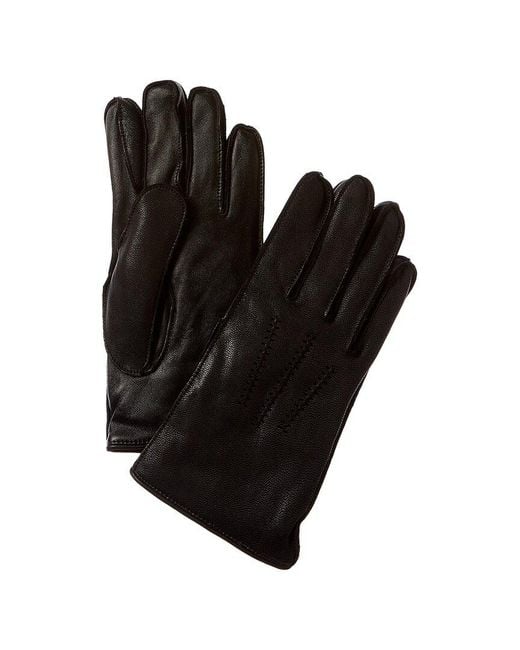 UGG Wrangell Leather Tech Gloves in Black for Men | Lyst