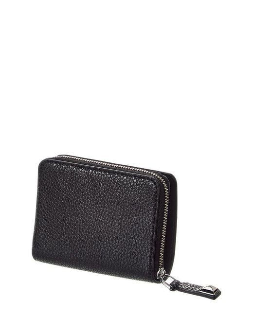 Marc Jacobs Mini Leather Compact Wallet in Black | Lyst UK