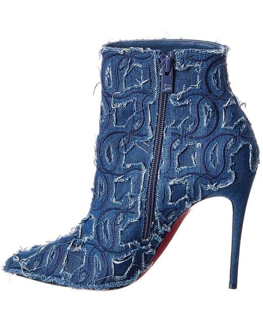 Christian Louboutin So Kate 100 Denim Boot in Blue | Lyst UK