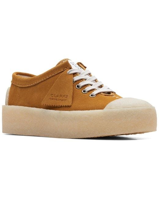 Clarks Tor Hoop Suede Sneaker in Brown | Lyst