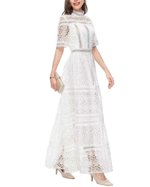 Lanelle Maxi Dress in White | Lyst UK