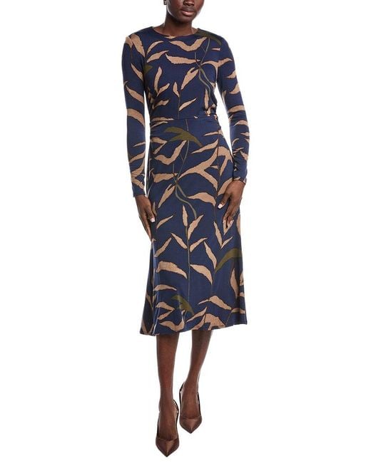 Julia Jordan Print Midi Dress in Blue | Lyst UK