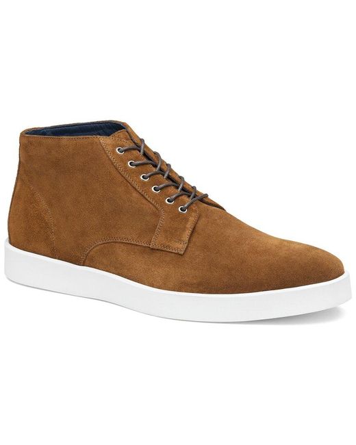 Johnston & Murphy Bolivar Plain Toe Suede Boot in Brown for Men | Lyst