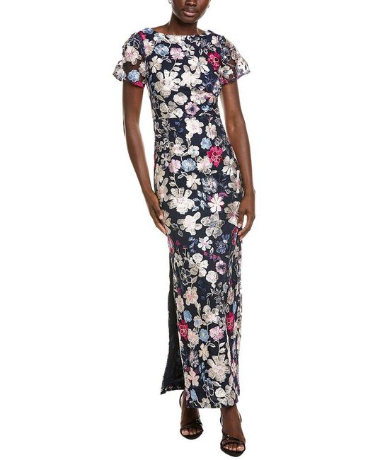 JS Collections Magnolia Gown in Blue | Lyst UK