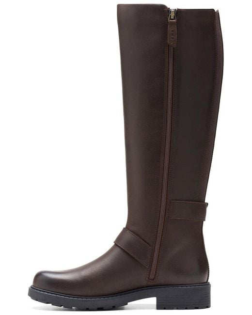 Clarks Orinoco2 Tall Leather Knee-high Boot in Brown | Lyst UK