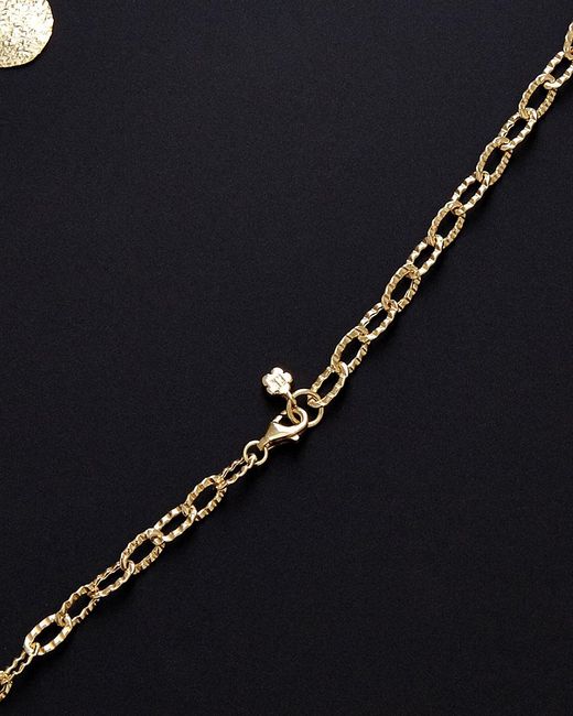 Italian Gold 14K Coin Necklace in Blue | Lyst UK