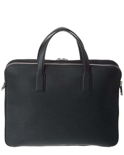 BOSS Crosstown Leather Document Case in Black for Men | Lyst