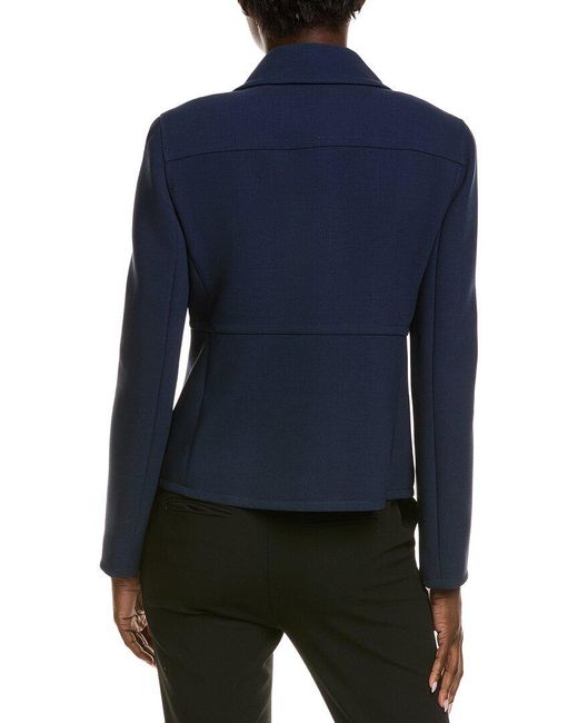 Lafayette 148 New York Cropped Blazer in Blue | Lyst UK