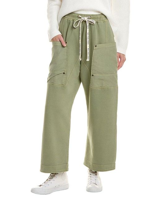 Free People Jet Set Knit Pull-On Pant in Green | Lyst