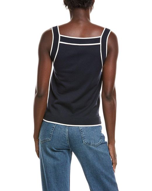 BOSS Flimi Knit Top in Blue | Lyst UK