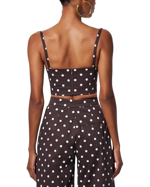 Carolina Herrera Thin Strap Bustier Crop Top in Black | Lyst