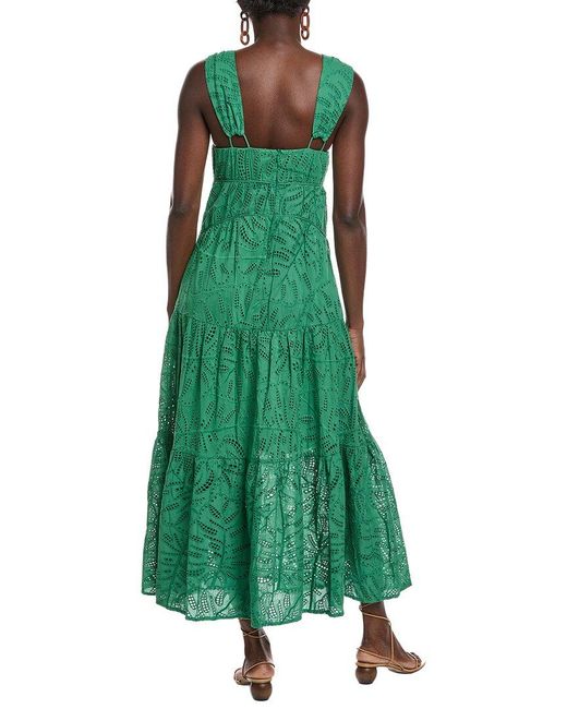 FARM Rio Monstera Corset Tiered Maxi Dress in Green | Lyst UK