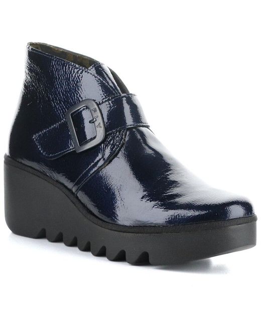 Fly London Birt Patent Boot in Blue | Lyst UK