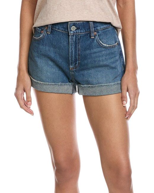 Alice + Olivia Trish Low-Rise Baggy Short in Blue | Lyst UK