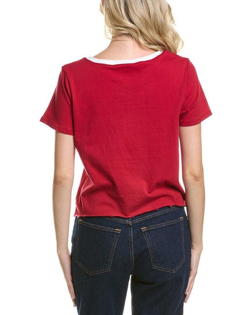 Prince Peter Graphic Boyfriend Crop T-Shirt in Red | Lyst