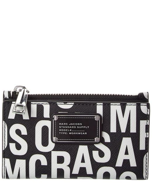 Marc Jacobs Medium Flat Wallet in Black | Lyst UK