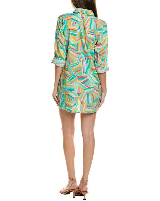 Helen Jon Millie Shirtdress in Green | Lyst