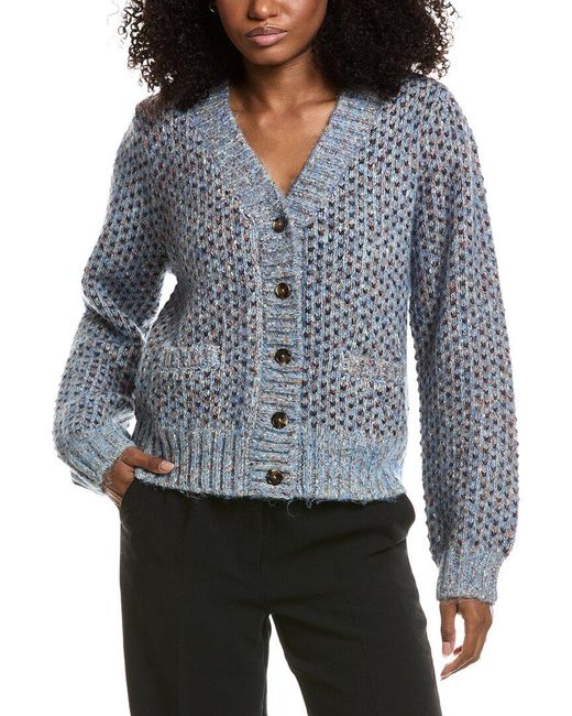 Cece Tuck Stitch Cardigan in Grey | Lyst UK