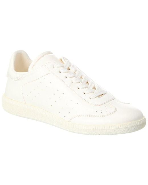 Isabel Marant Kaycee Leather Sneaker in White | Lyst UK