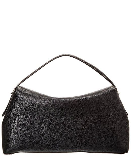 TOTEME T-Lock Top Handle Leather Satchel in Brown | Lyst