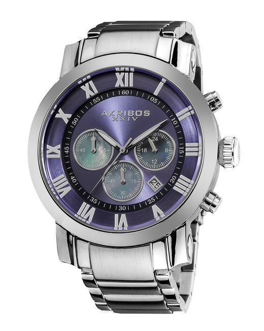 Akribos Xxiv Grandiose Watch in Grey for Men | Lyst UK