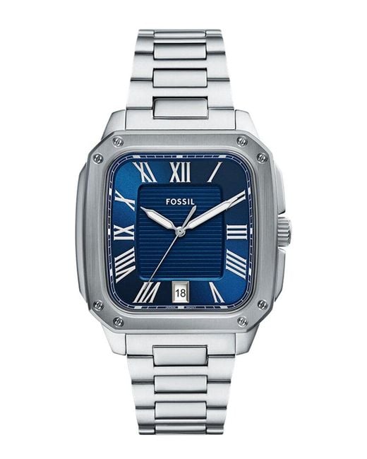 Fossil Crosby Watch in Blue for Men | Lyst