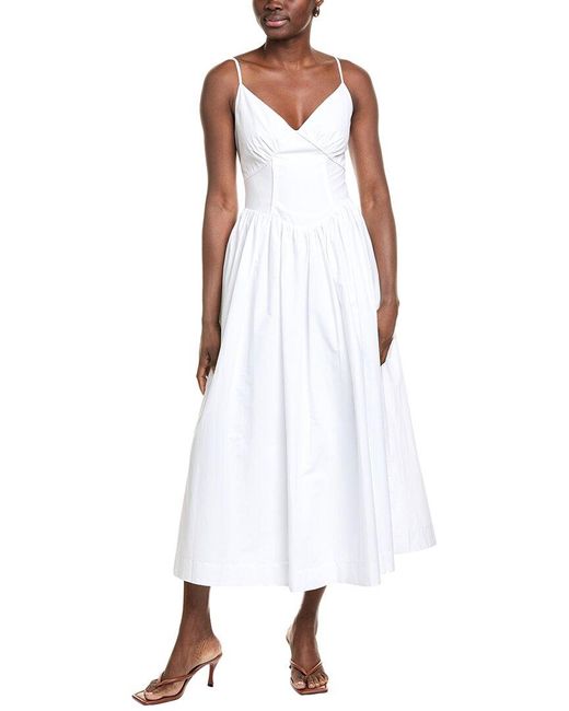Nicholas Becker Midi Dress in White | Lyst