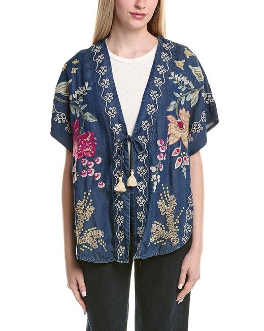 Johnny Was Sarai Kimono in Blue | Lyst