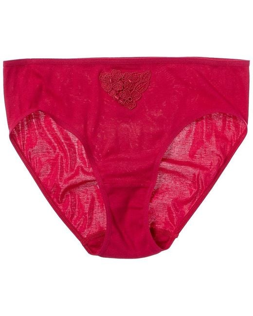 Hanro Michelle Hi Cut Brief in Pink | Lyst