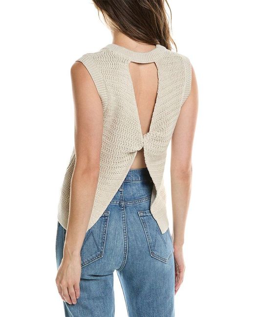 Hudson Jeans Twisted Back Sweater in Blue | Lyst UK