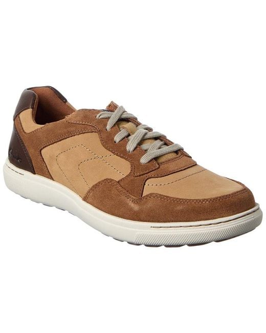 Clarks Mapstone Sport Leather Sneaker in Brown for Men | Lyst UK