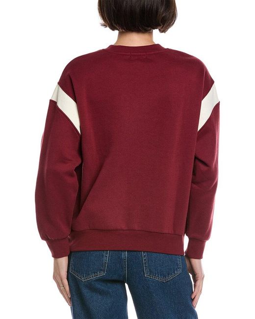 Wildfox High Main V Charlie Oversized Fit Sweatshirt in Red | Lyst UK