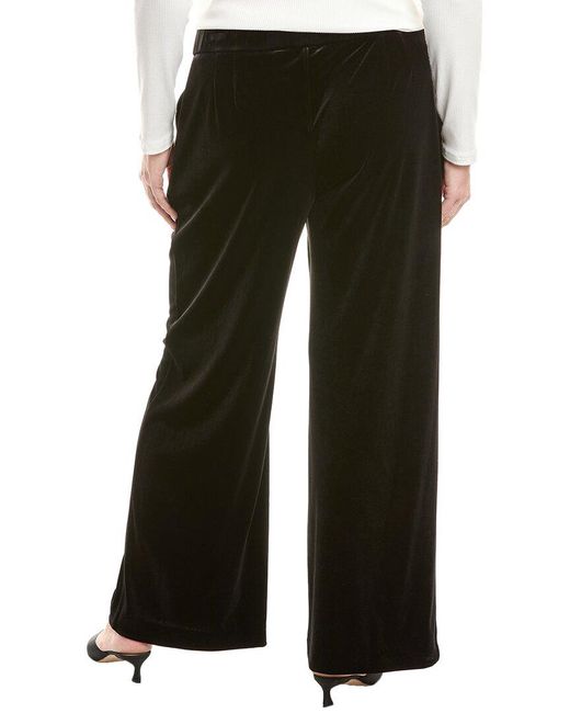 Tahari Plus Velvet Pant in Black | Lyst UK