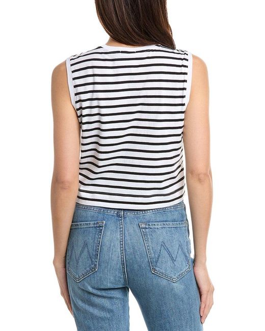 ATM Classic Stripe Crop Tank in Blue | Lyst