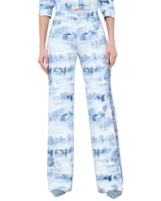 Alice + Olivia Weezy Full Length Jean in Blue | Lyst UK