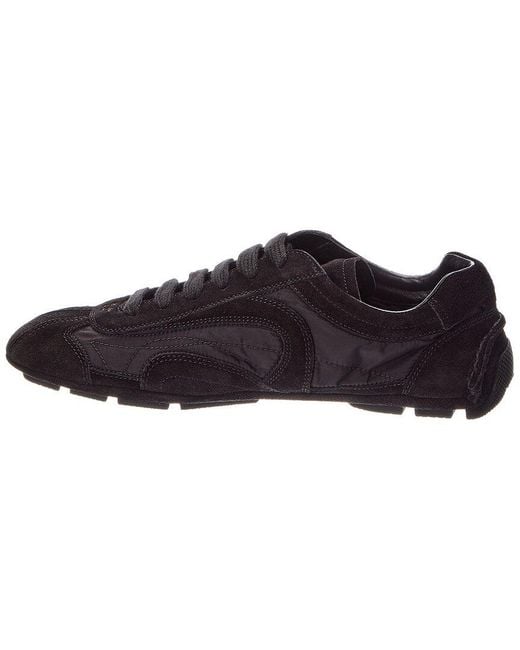 Prada Montecarlo Re-Edition Suede & Nylon Sneaker in Brown | Lyst UK