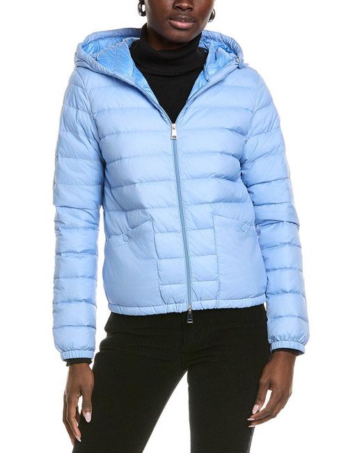 Moncler Lightweight Down Jacket in Blue | Lyst UK