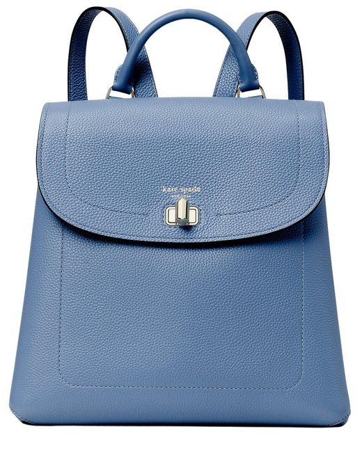 Kate Spade Essential Medium Leather Backpack in Blue | Lyst