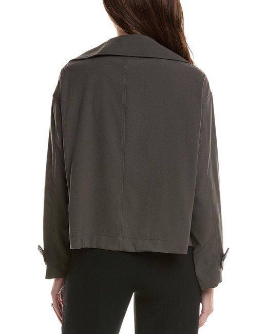 Max Studio Soft Twill Jacket in Black | Lyst UK