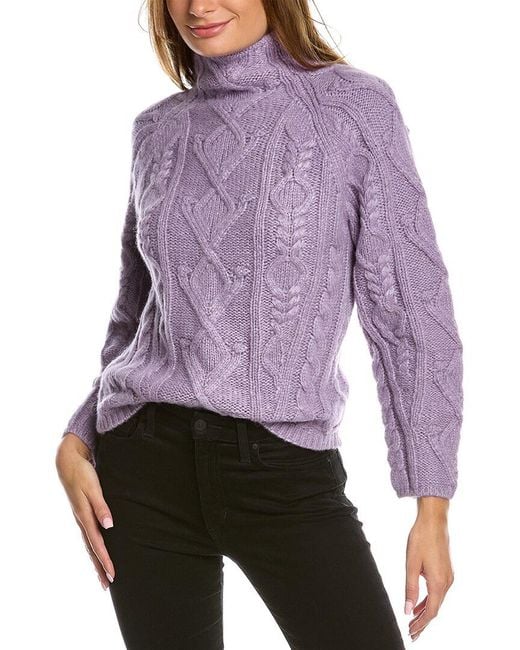 Vince Aran Raglan Mock Neck Alpaca & Wool-blend Sweater in White ... Vince Aran Raglan Mock Neck Alpaca & Wool-blend Sweater in White ...